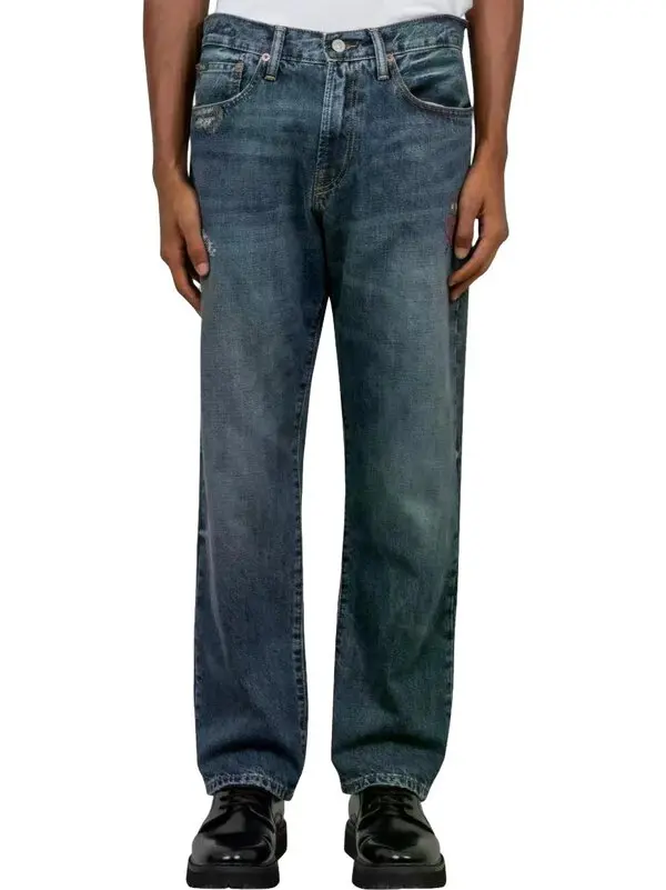 Polo Ralph Lauren Distressed-finish Straight-leg Jeans - Blue