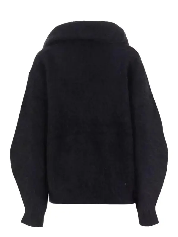 THE GARMENT Roma Mohair-blend Draped-neck Sweater - Black