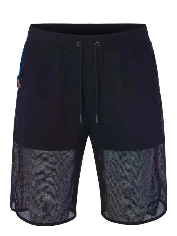 NICOLÒ BERETTA Mesh-panel Lace-up Shorts - Black
