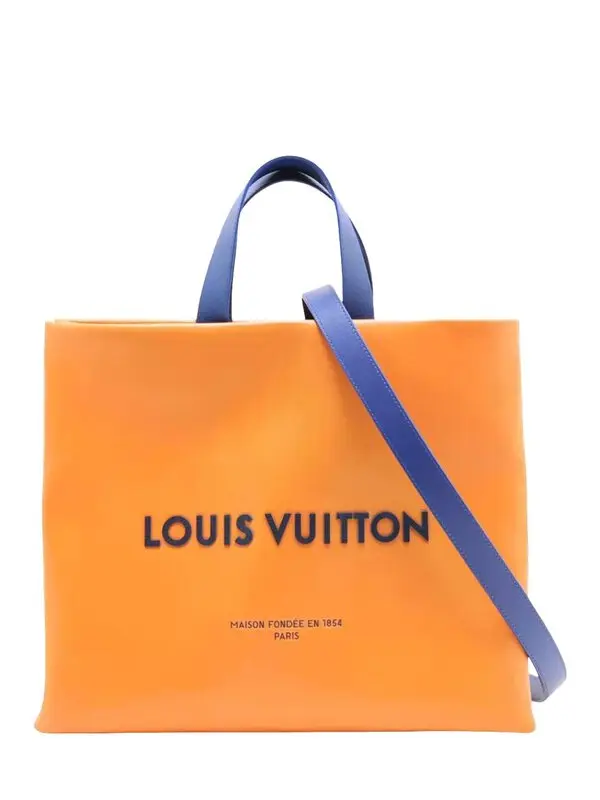 LOUIS VUITTON 2021-2026 Calfskin Shopper Tote Mm Satchel - Orange