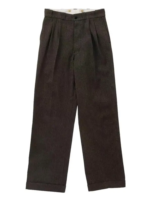 TAIGA TAKAHASHI Lot.201 Pleated Trousers - Brown