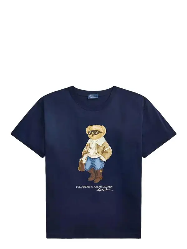 Polo Ralph Lauren Winter Polo Bear Cotton Jersey T-shirt - Blue