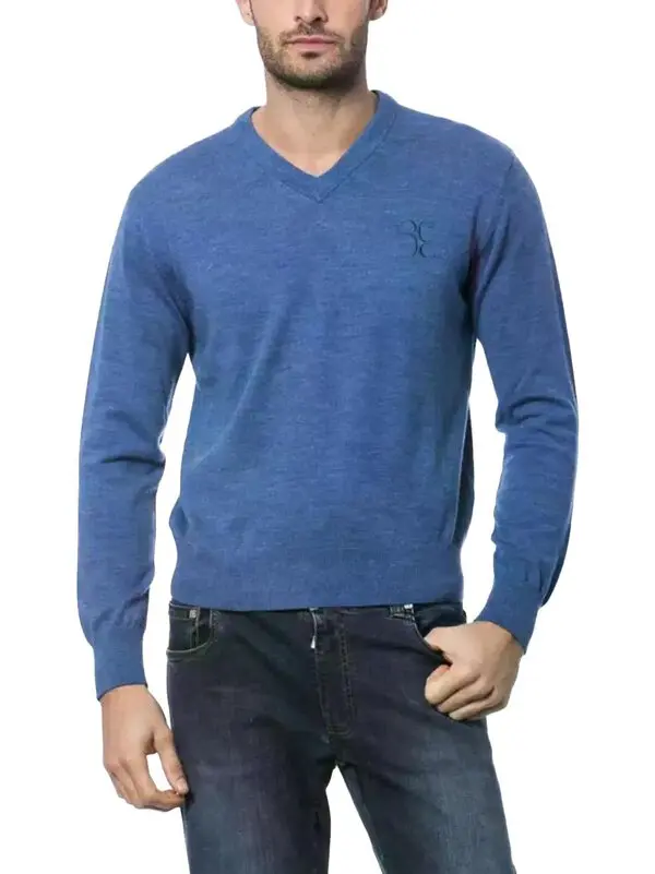 BILLIONAIRE V-neck Sweater - Blue