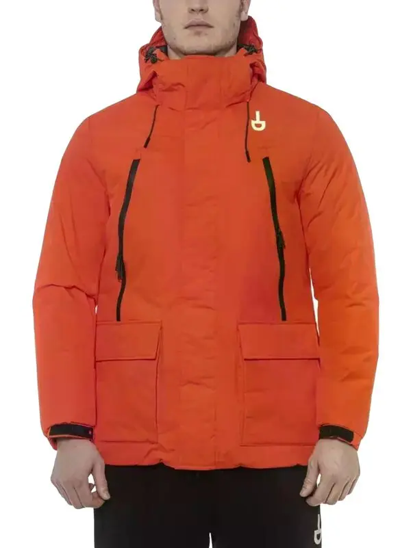 TOND Hooded Zip-fastening Parka - Orange