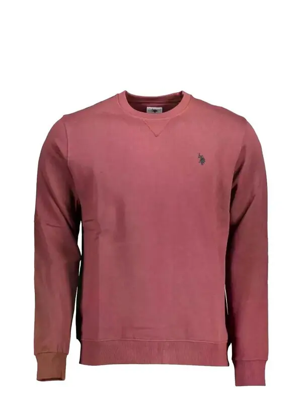 U.s. Polo Assn. Logo-embroidered Crew-neck Sweatshirt - Red