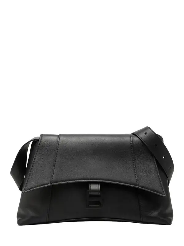 Balenciaga 2000-2002 Small Calfskin Downtown Crossbody Bag - Black