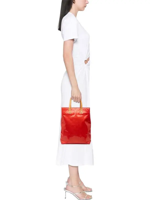 LOUIS VUITTON 2001 Monogram Vernis Reade Mm Tote Bag - Red