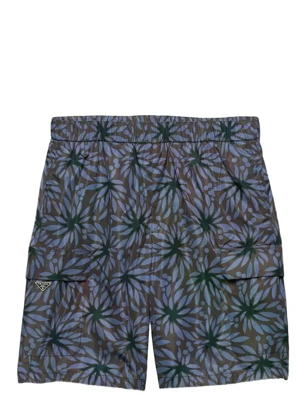 Prada Printed Re-nylon Swim Trunks - Black