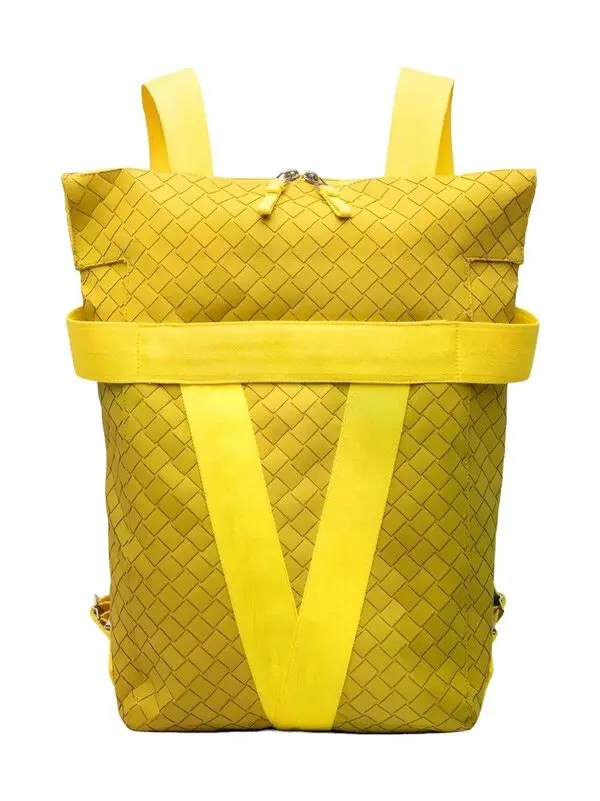 Bottega Veneta 2012-2026 Rubber Intrecciato Buffer Backpack - Yellow