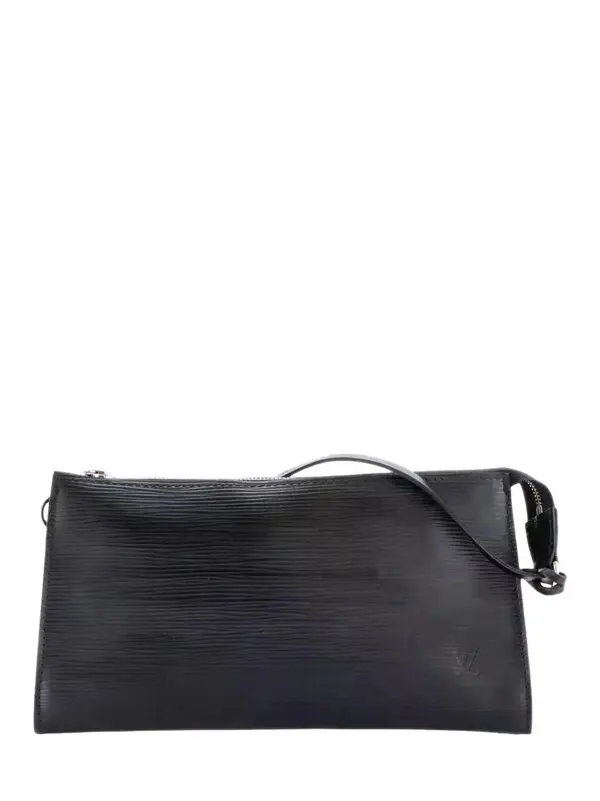 LOUIS VUITTON Pochette Accessoires Epi Leather Clutch Bag - Black