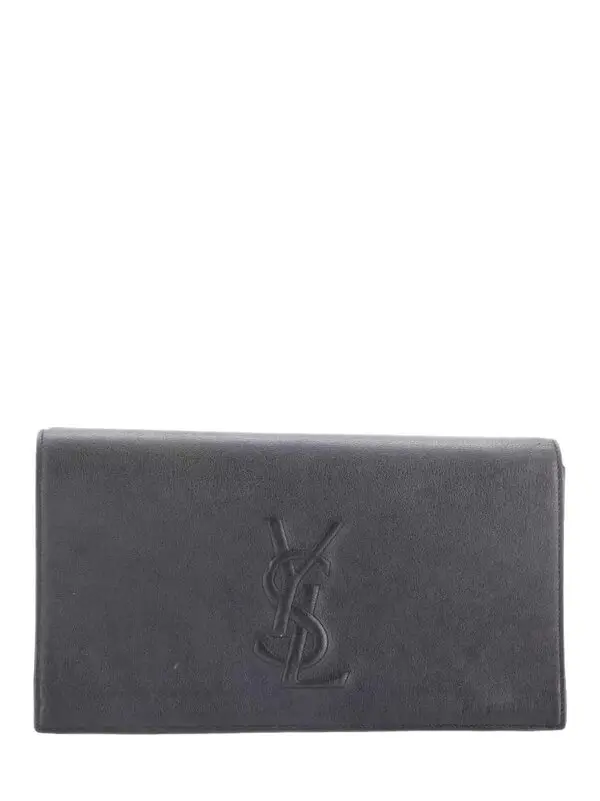 Saint Laurent Belle De Jour Leather Large Clutch Bag - Black