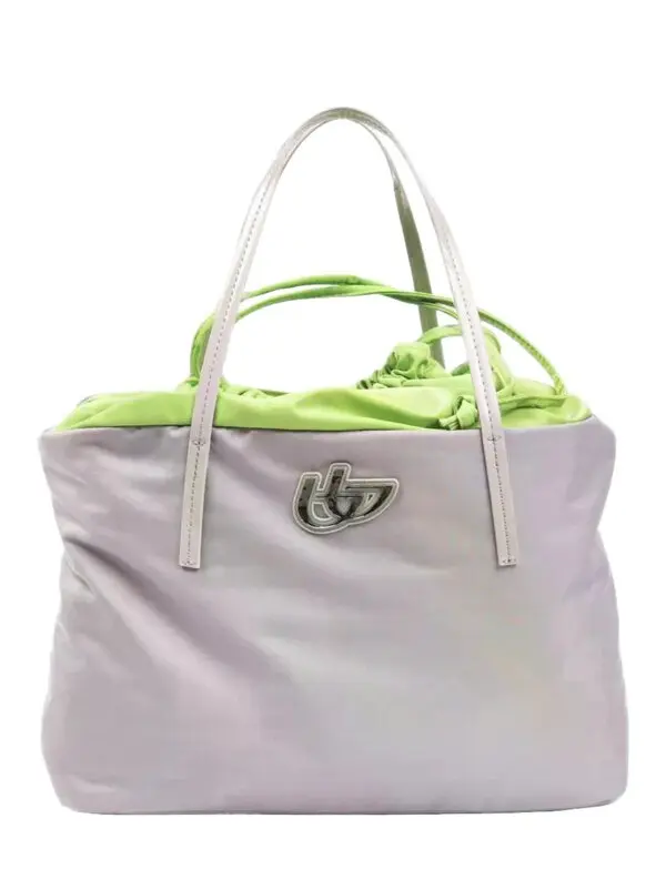 Byblos Drawstring Logo-plaque Tote Bag - Grey