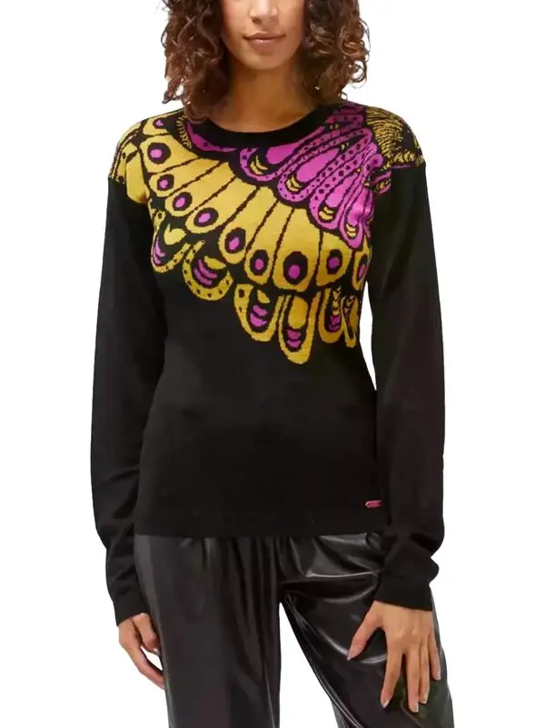 CUSTO BARCELONA Butterfly-motif Sweater - Black