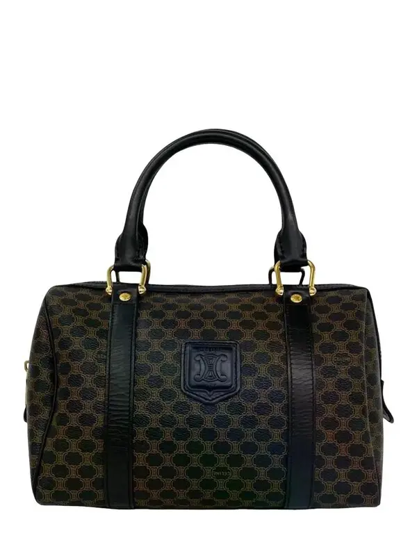 Celine 1997 Macadam Coated Canvas Handbag - Brown