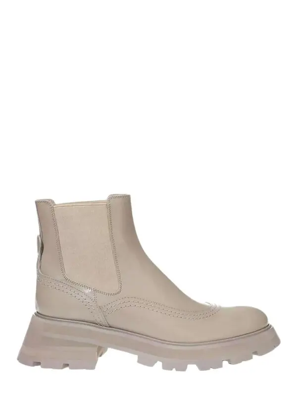 Alexander McQueen Brogue-detail Chelsea Boots - Grey