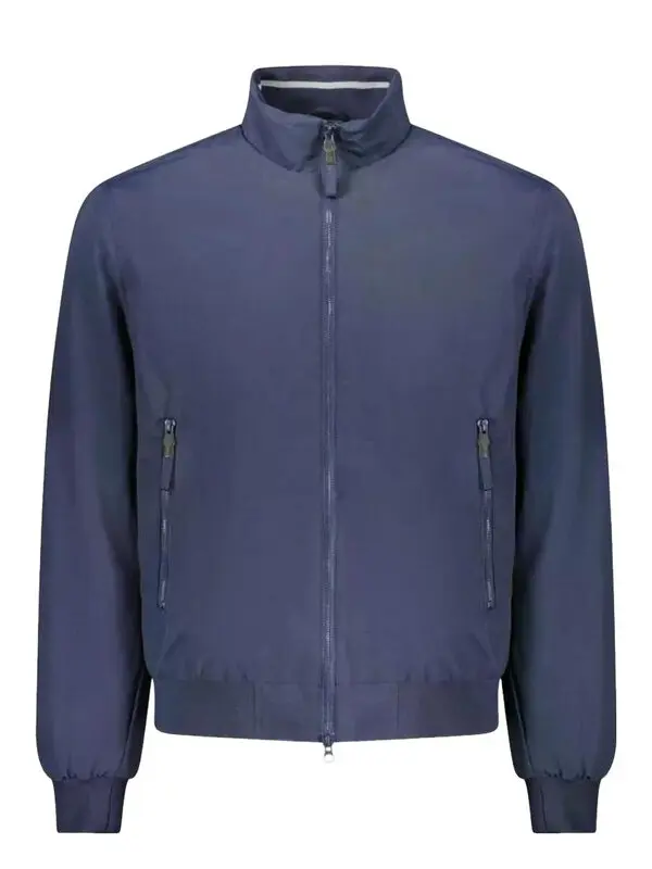 NORWAY 1963 Zip-up Ribbed-trim Bomber Jacket - Blue