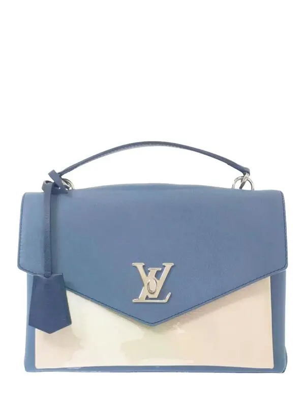 LOUIS VUITTON 2017-2026 Bicolor Taurillon Mylockme Top Handle Bag Satchel - Blue