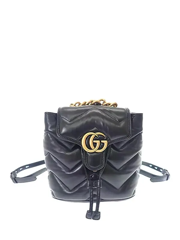 Gucci 2016-2026 Gg Marmont Matelasse Calfskin Backpack - Black