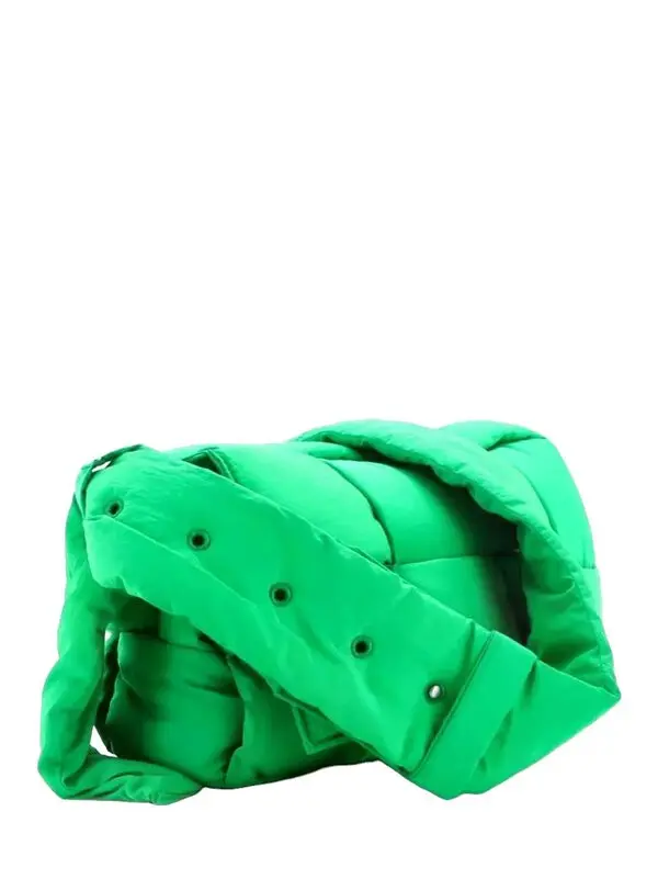 Bottega Veneta Cassette Maxi Intrecciato Nylon Crossbody Bag - Green