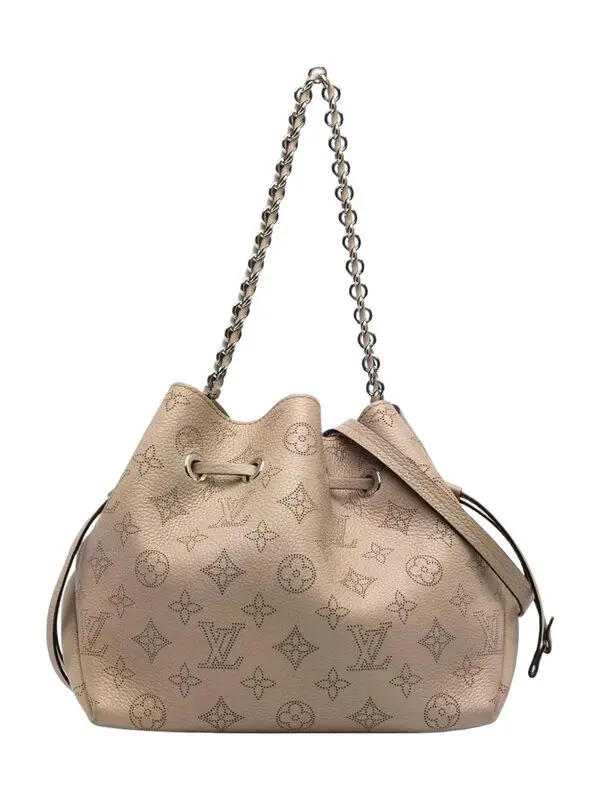 LOUIS VUITTON 2010-2026 Monogram Mahina Bella Bucket Bag - Neutrals