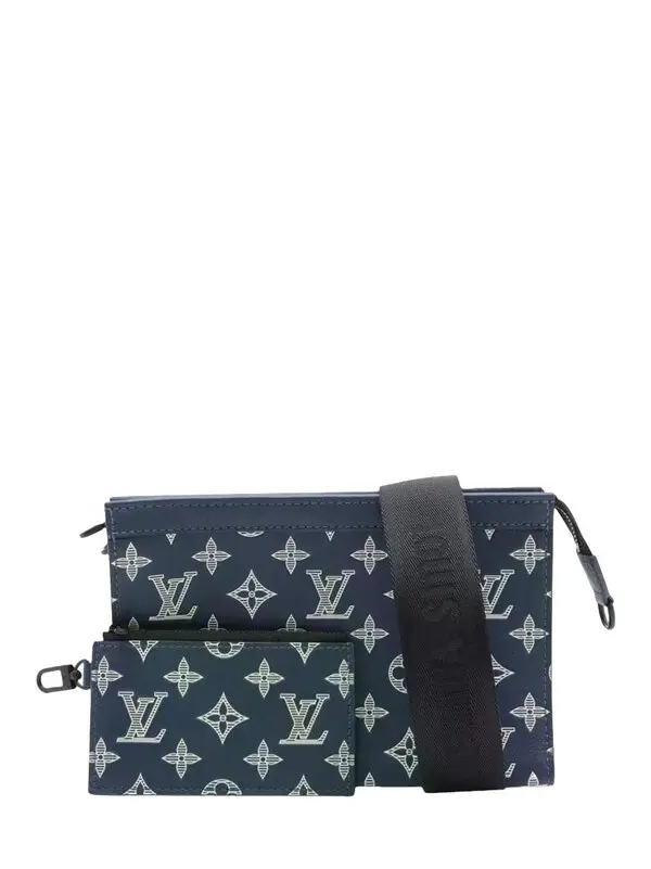 LOUIS VUITTON 2021-2026 Monogram Shadow Gaston Wearable Wallet Crossbody Bag - Blue