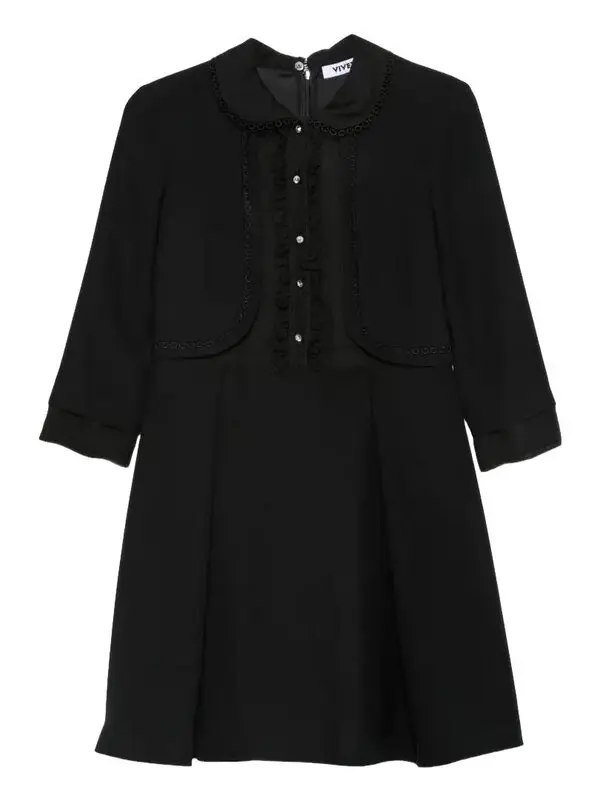 Vivetta Ruffled Mini Dress - Black