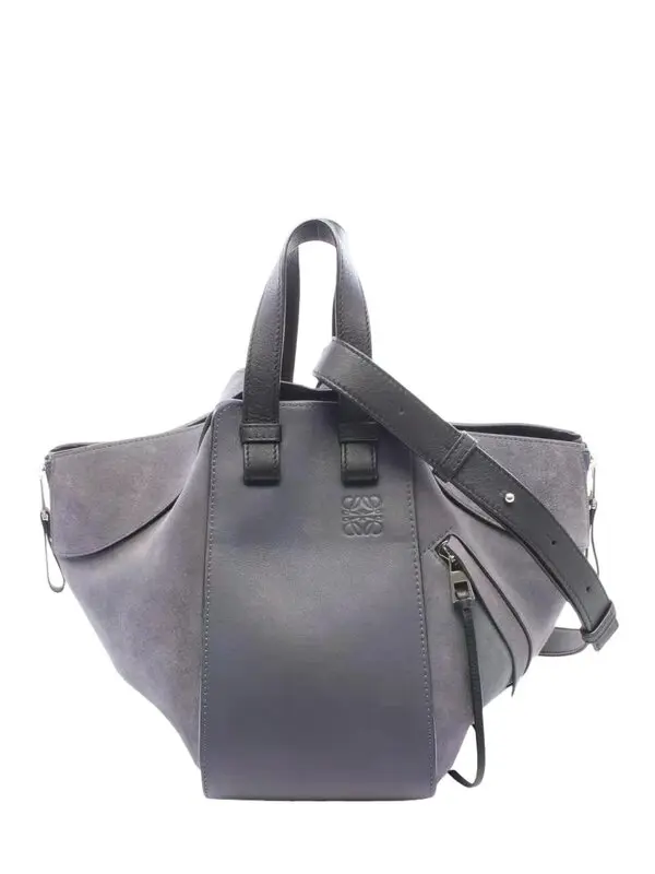 Loewe 2010s Small Hammock Suede Tote Bag - Grey