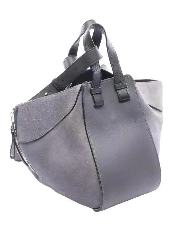 Loewe 2010s Small Hammock Suede Tote Bag - Grey