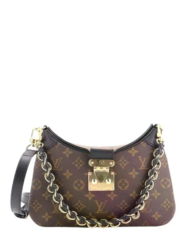 LOUIS VUITTON Twinny Handbag Monogram Canvas And Reverse Monogram Canvas With Leather Shoulder Bag - Brown