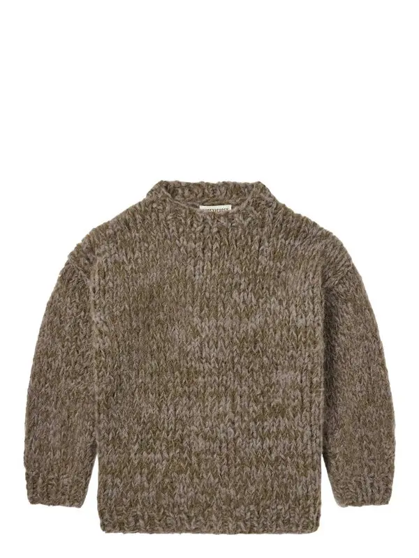 CASEY CASEY Wei Brushed Alpaca-blend Sweater - Green