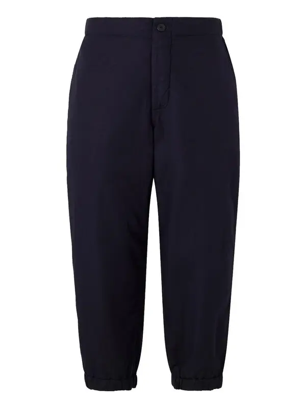 CASEY CASEY Snow Tapered Cotton And Linen-blend Trousers - Blue