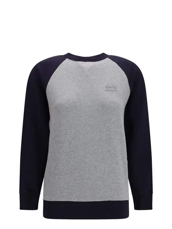 Miu Miu Bicolor Crewneck Sweatshirt - Multicolor