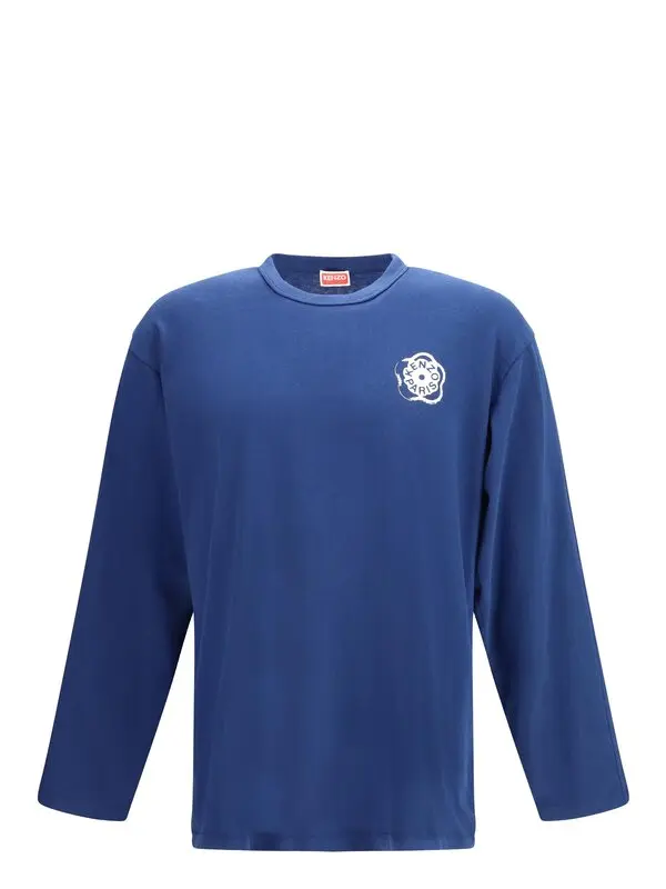 Kenzo Boke Flower 2.0 Long-sleeved Cotton T-shirt - Blue