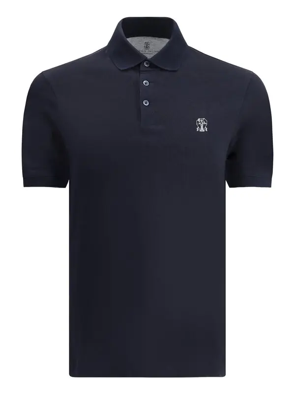 Brunello Cucinelli Cotton Polo - Blue
