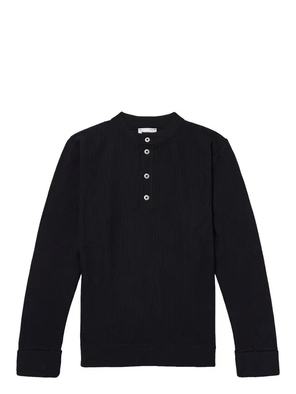 S.N.S. HERNING Stamina Ribbed Wool Sweater - Blue