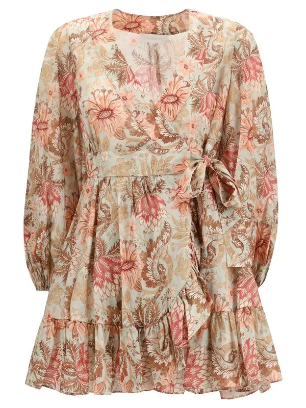 Zimmermann Daylight Wrap Mini Dress - Pink