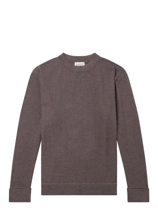 S.N.S. HERNING Stamina Virgin Wool Sweater - Brown