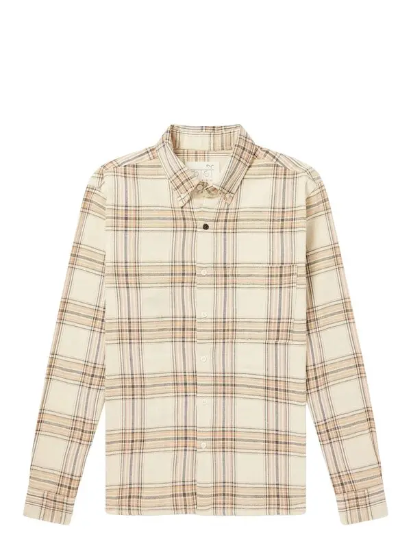 KARDO Ronald Checked Cotton Shirt - Beige