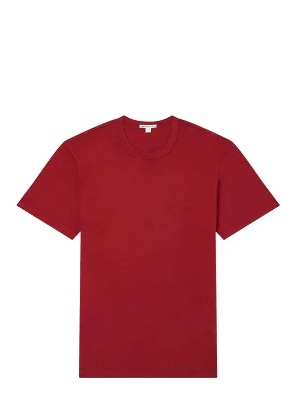 JAMES PERSE Cotton-jersey T-shirt - Red