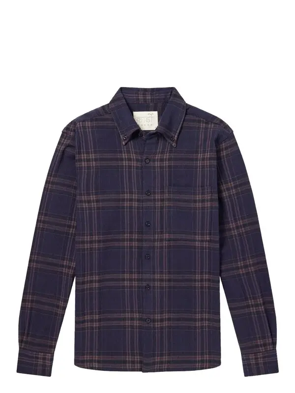 KARDO Ronald Checked Cotton Shirt - Blue