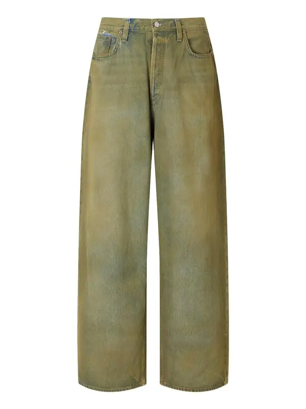 AGOLDE Bagley Wide-leg Jeans - Green
