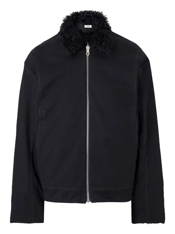 ADON Reversible Shearling And Cotton Jacket - Black