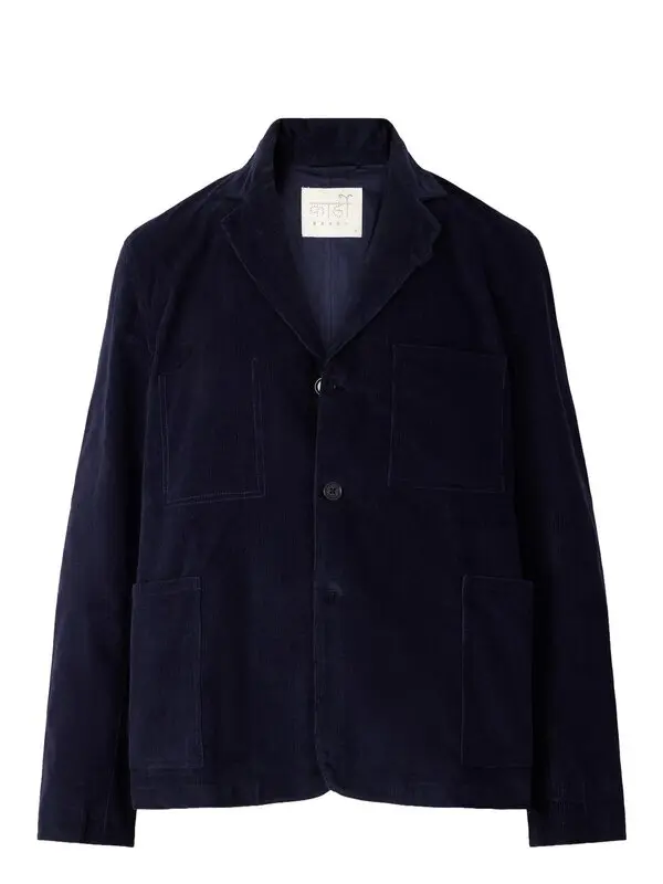 KARDO Somesh Cotton-corduroy Suit Jacket - Blue