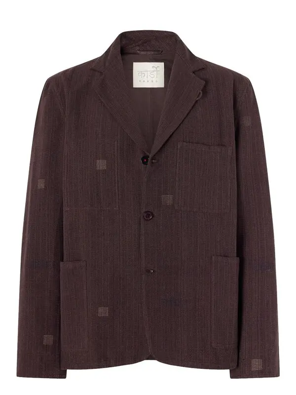 KARDO Somesh Cotton Suit Jacket - Brown
