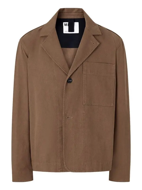 MARGARET HOWELL Mhl. Minimal Cotton-drill Blazer - Brown