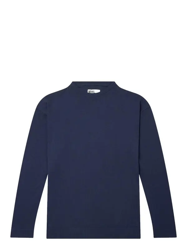 MARGARET HOWELL Mhl. Cotton-jersey T-shirt - Blue