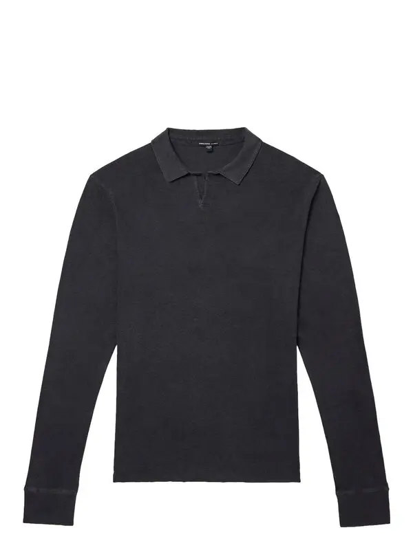 JAMES PERSE Cotton-twill Polo Shirt - Blue