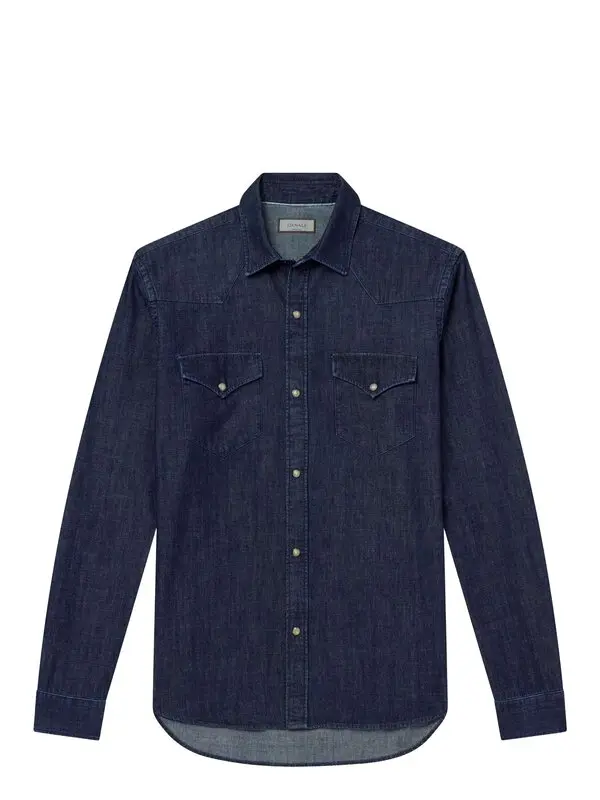 Canali Denim Shirt - Navy