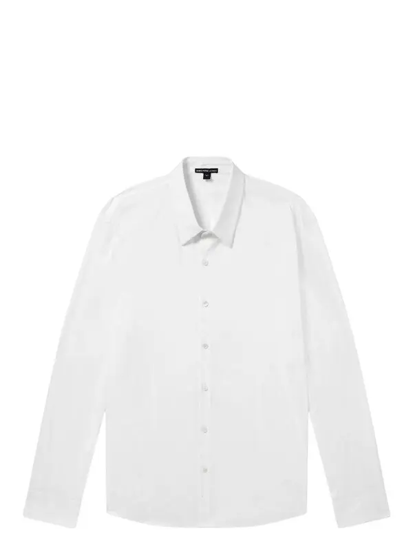 JAMES PERSE Stretch Cotton-blend Poplin Shirt - White