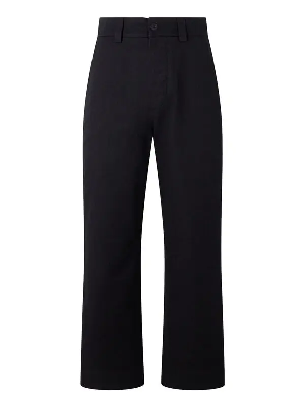 MARGARET HOWELL Mhl. Simple Straight-leg Cotton-drill Trousers - Black